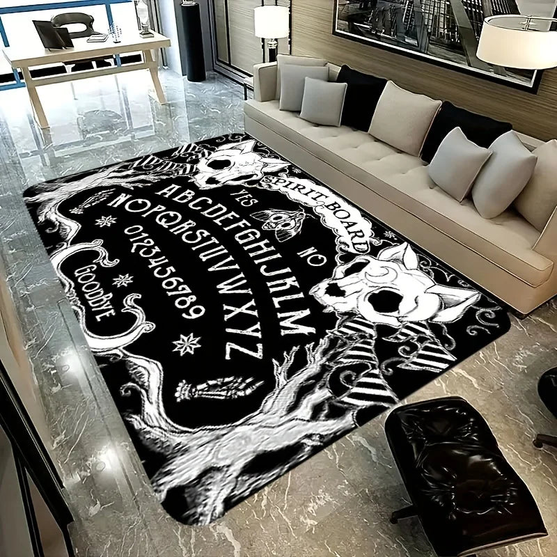 Black Skull Witch Board Gothic Carpet – Cosmoslay